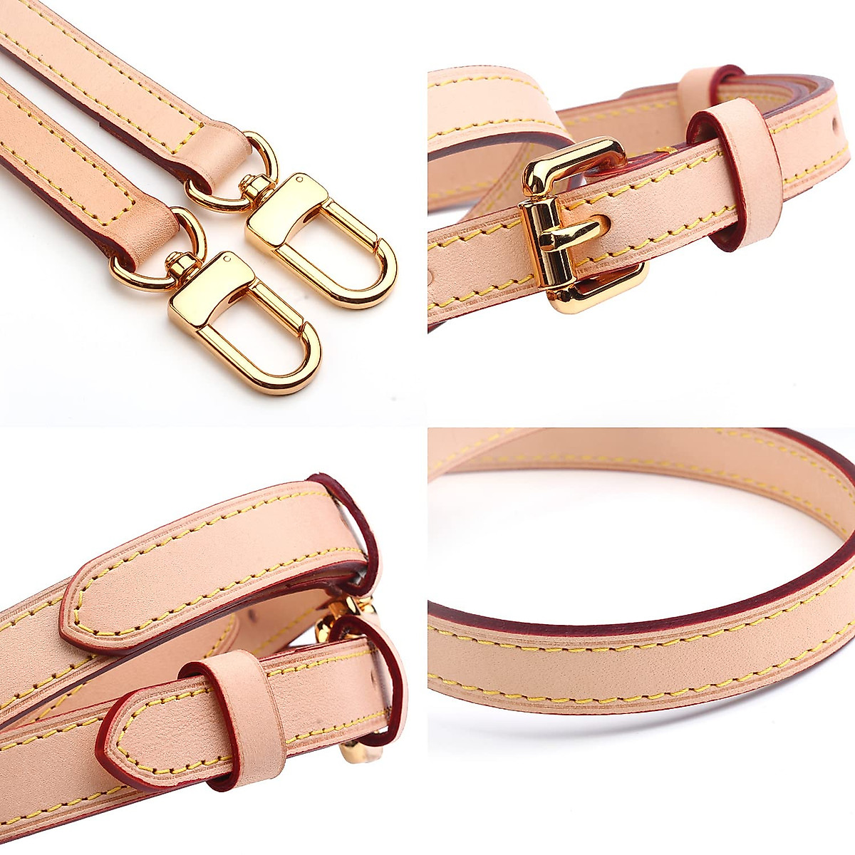 jiesinlov Vachetta Leather Replacement Crossbody Bags Strap Adjustable Shoulder Strap for Speedy 20 25 (0.70Width Adjustable 39.4-47.2Length)