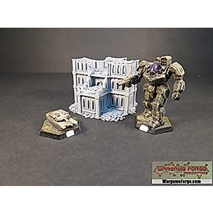 Ruined Gothic Building 3 6mm/8mm Tabletop Terrain Compatible with Epic, Adeptus Titanicus, Hex Maps