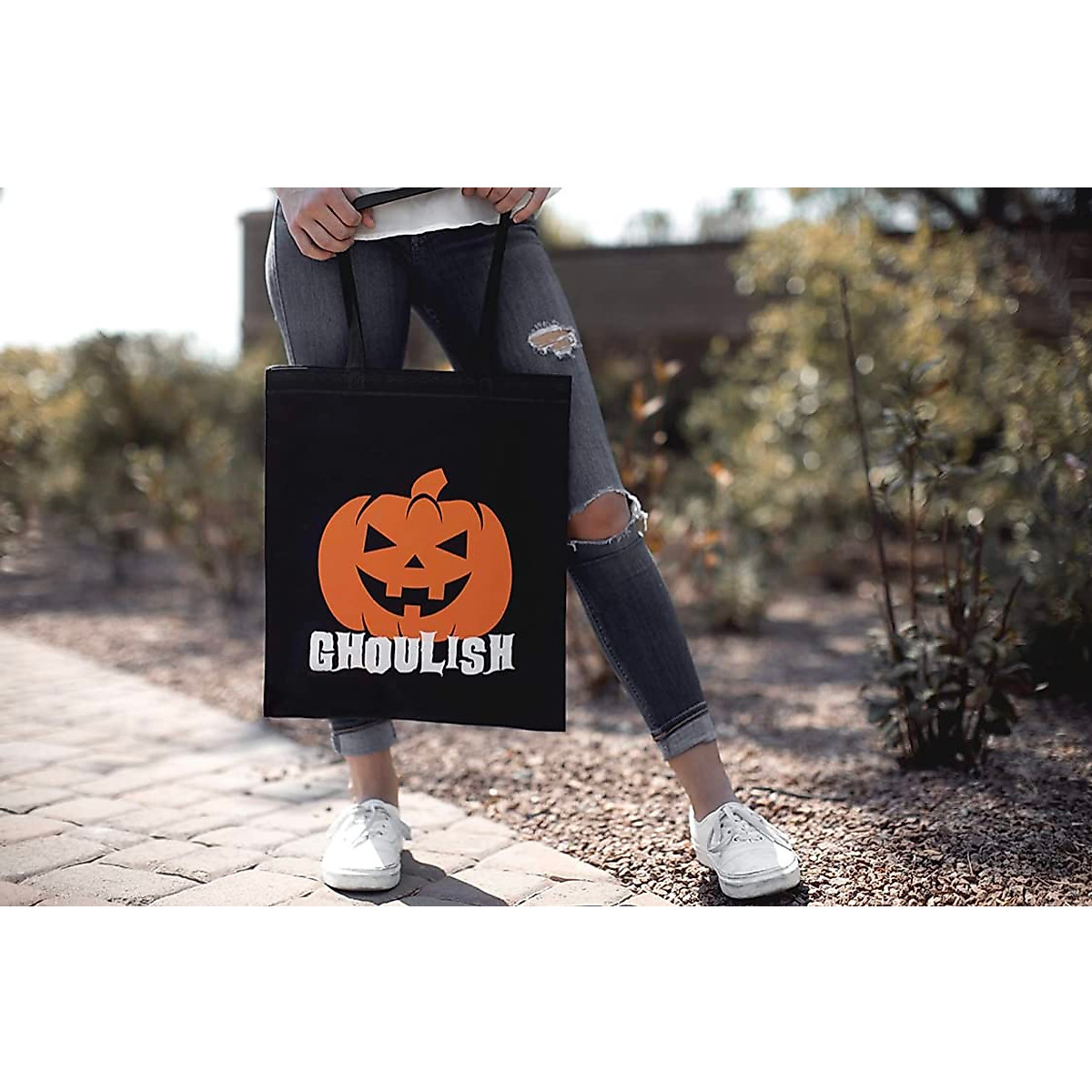 Bulk 24 Pack Deluxe Large 15" x 16" Trick or Treat Bag Fun Reusable Shopping Halloween Tote Assortment Featuring 4 Designs