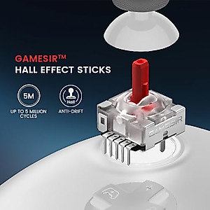 GameSir G7 HE C Wired Xbox Controller,Officially licensed Controller with Hall Effect Joysticks for Xbox Series X|S, Xbox One, Windows 10|11,Xbox Officially licensed Controller (White)