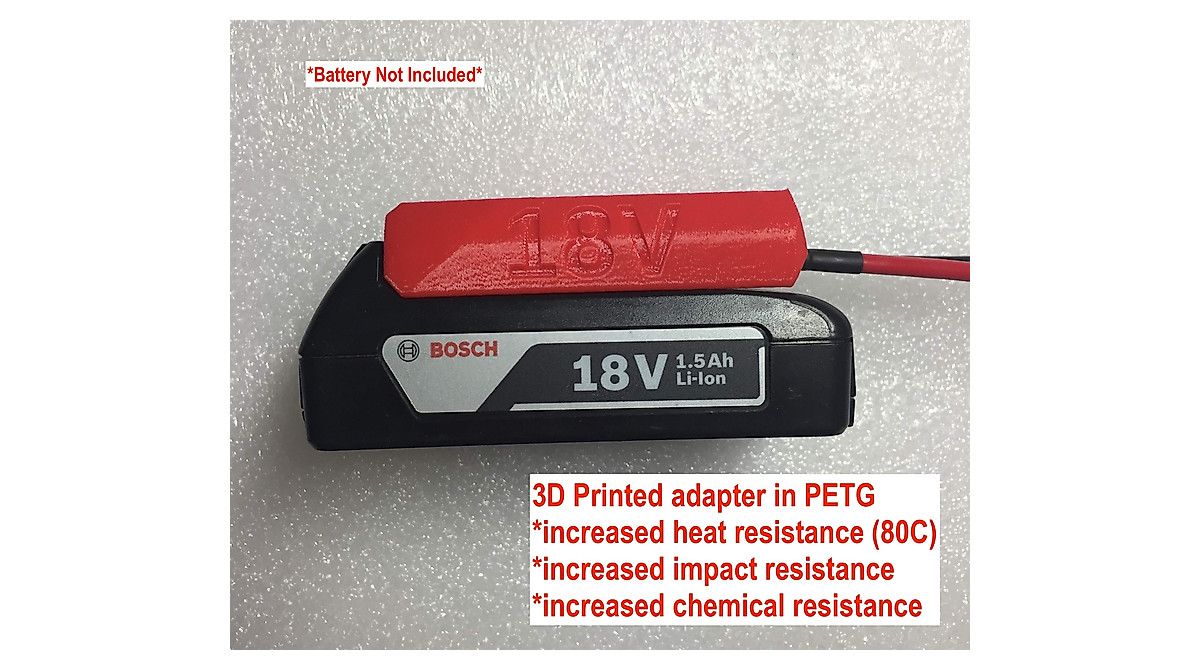 H Battery Adapter for Bosch 18v Dock Power Connector 18 volt12 Gauge ...