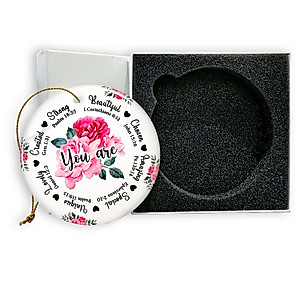 Inspirational Saying Bible Verse Christian Christmas Ornaments 2023, Family Religious Gift, Christian Decorations for Home, Religious Deco, Christian Friend Christmas Ornaments Gifts, You are Jesus