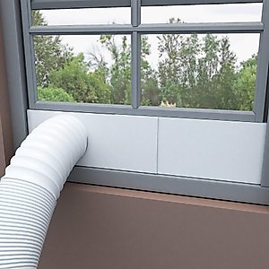 Forestchill Portable Air Conditioner Window Seal Plates Kit for 5.9" Diameter Exhaust Hose, Universal AC Vent Kit for Sliding Windows and Hung Windows, Adjustable Length Sealing Panels for Mobile A/C
