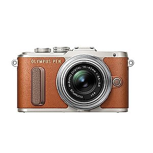 Olympus PEN E-PL8 Brown Body with 14-42mm IIR Silver Lens