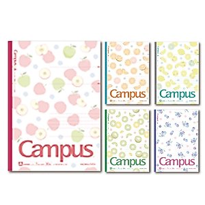 LIMITED Kokuyo NO-3CBTN-L30X5 Notebook, Campus Notebook, Limited B5, Dotted B Rule, Fruity Pop, Pack of 5 Japan Import