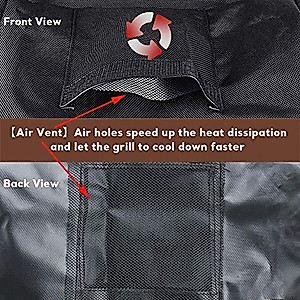 QuliMetal Grill Cover for Green Mountain Daniel Boone Prime WiFi Grills, Full Length GMG Daniel Boone Smoker Cover, 600D Fabric, Black