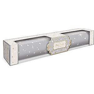 Lady Jayne Dove Gray With Stars Baby Powder Scented Drawer Liners -- 6 Sheets