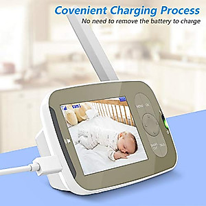 5000mAh Replacement Battery Mount Holder for Infant Optics DXR-8 Monitor