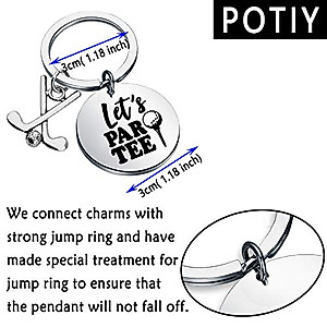 POTIY Golfer Gift Golf Keychain Charm Jewelry for The Lovers and Collectors of Golf (golf keychain)