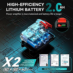 Mini Chainsaw 6-inch Mini Chainsaw Cordless 𝟭𝟮 Pc Tool Set, Seesii Battery Chainsaw with 2x Big Batteries, 2.62lbs Handheld Electric Power Chain Saw with Safety Lock for Tree Trimming Wood Cutting