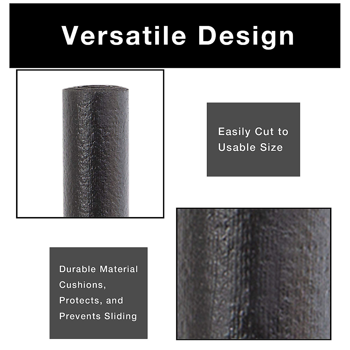 Smart Design Master Solid Grip Shelf Liner - 18 Inch x 4 Feet - Non Adhesive, Strong Grip Bottom, Easy Clean Kitchen Drawer, Cabinet, Cupboard Dresser Protector Cover, Non Slip Rubber Mat - Taupe