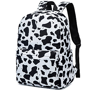 Cow Print Backpack for Girls Women Teens, School Backpack College Bookbags Ladies Laptop Backpacks