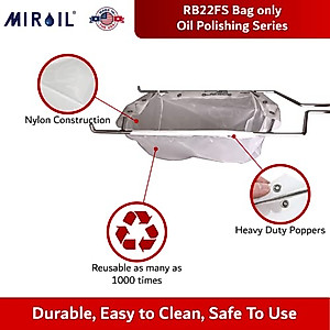 Miroil | RB22FS Fryer Filter Bag | MirOil EZ Flow Filter Bag | Part 12748| Use to Filter Fry Oil | Suitable for 15 Qt Polishing Oil | Durable, Easy to Clean with Hot Water | No Frame