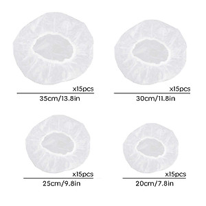 Elastic Food Storage Covers,60 Pieces Reusable Bowl Covers Dish Plate Plastic Covers Fitted Bowl Covers,Transparent Food Storage Covers 4 Size (7.8in,9.8in,11.8in,13.8in)