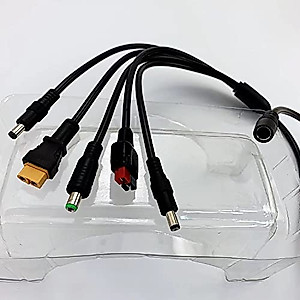 Universal DC7909 to Anderson, XT60, DC8mm, DC3.5mm, DC5.5*2.1mm Adapter, Solar Panel Connectors Socket, Solar Charge Cable Kit for 50W to 200W Portable Solar Generator (7909 to 5cable kit)