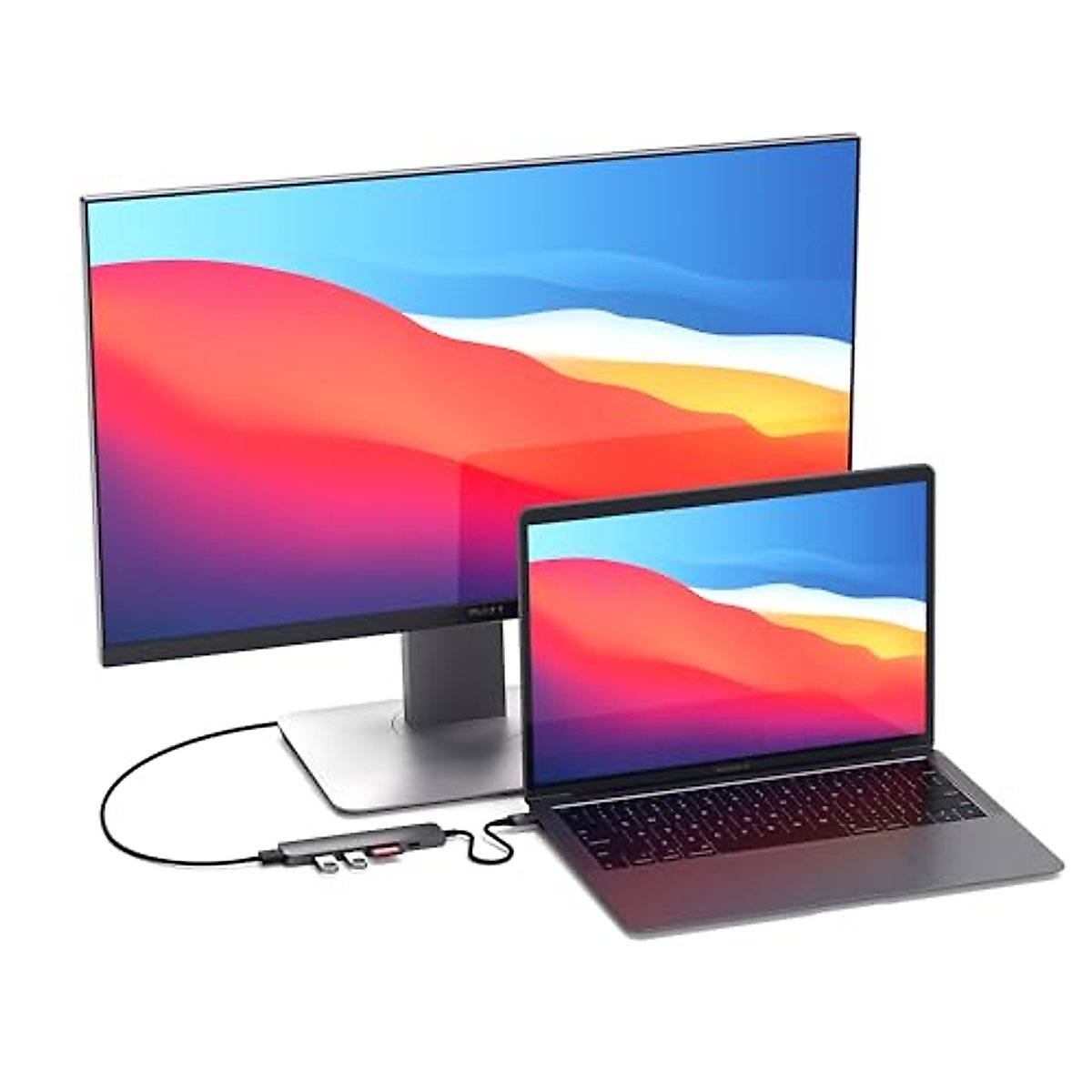 Satechi USB C Hub Multiport Adapter Slim V2, USB C Docking Station with 4K HDMI, 60W USB C PD Charging, 2 USB-A, Micro/SD Card Readers, for MacBook Pro/Air M1 M2 M3, Windows - Space Gray