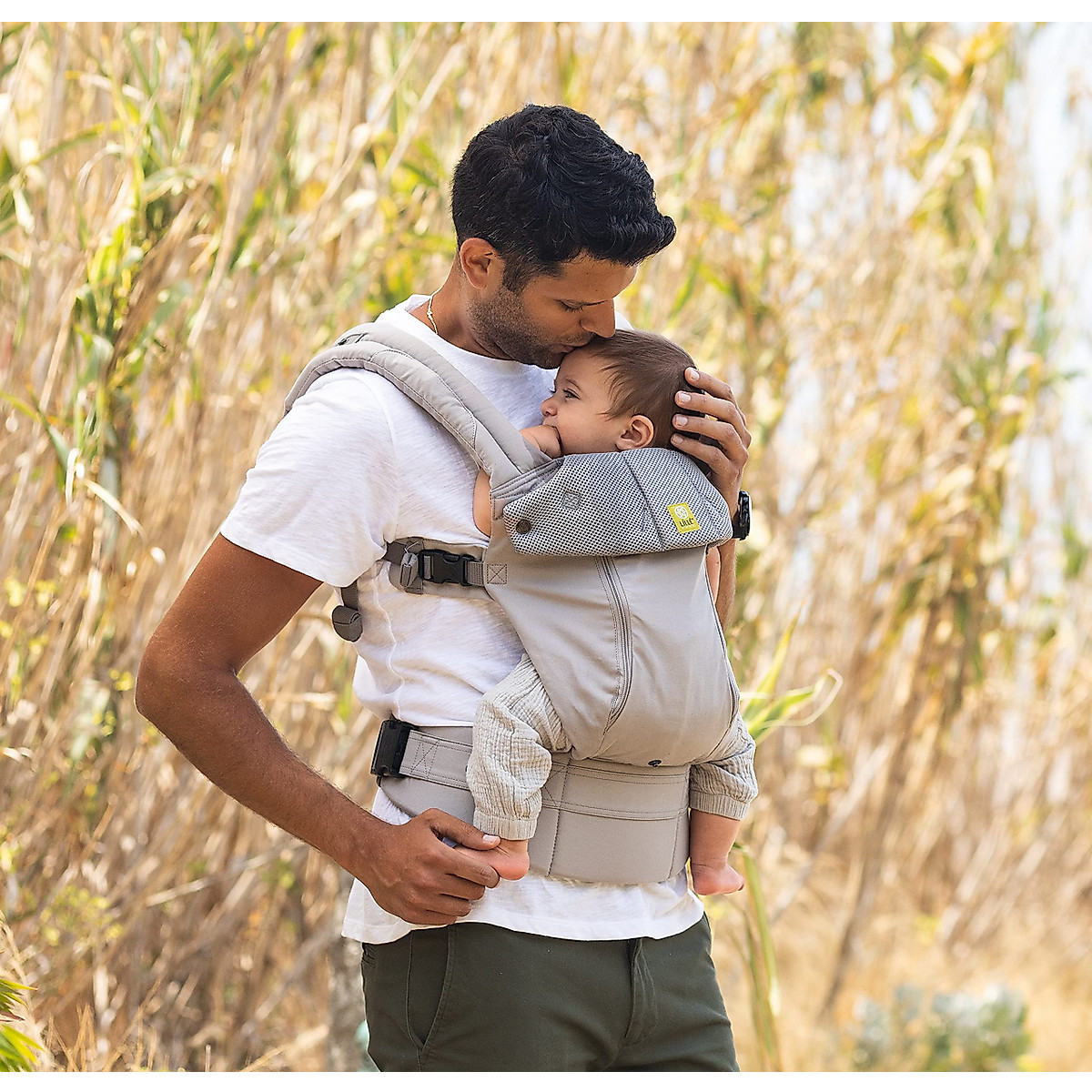 LÍLLÉbaby Complete All Seasons Ergonomic 6-in-1 Baby Carrier Newborn to Toddler - with Lumbar Support - for Children 7-45 Pounds - 360 Degree Baby Wearing - Inward & Outward Facing - Stone