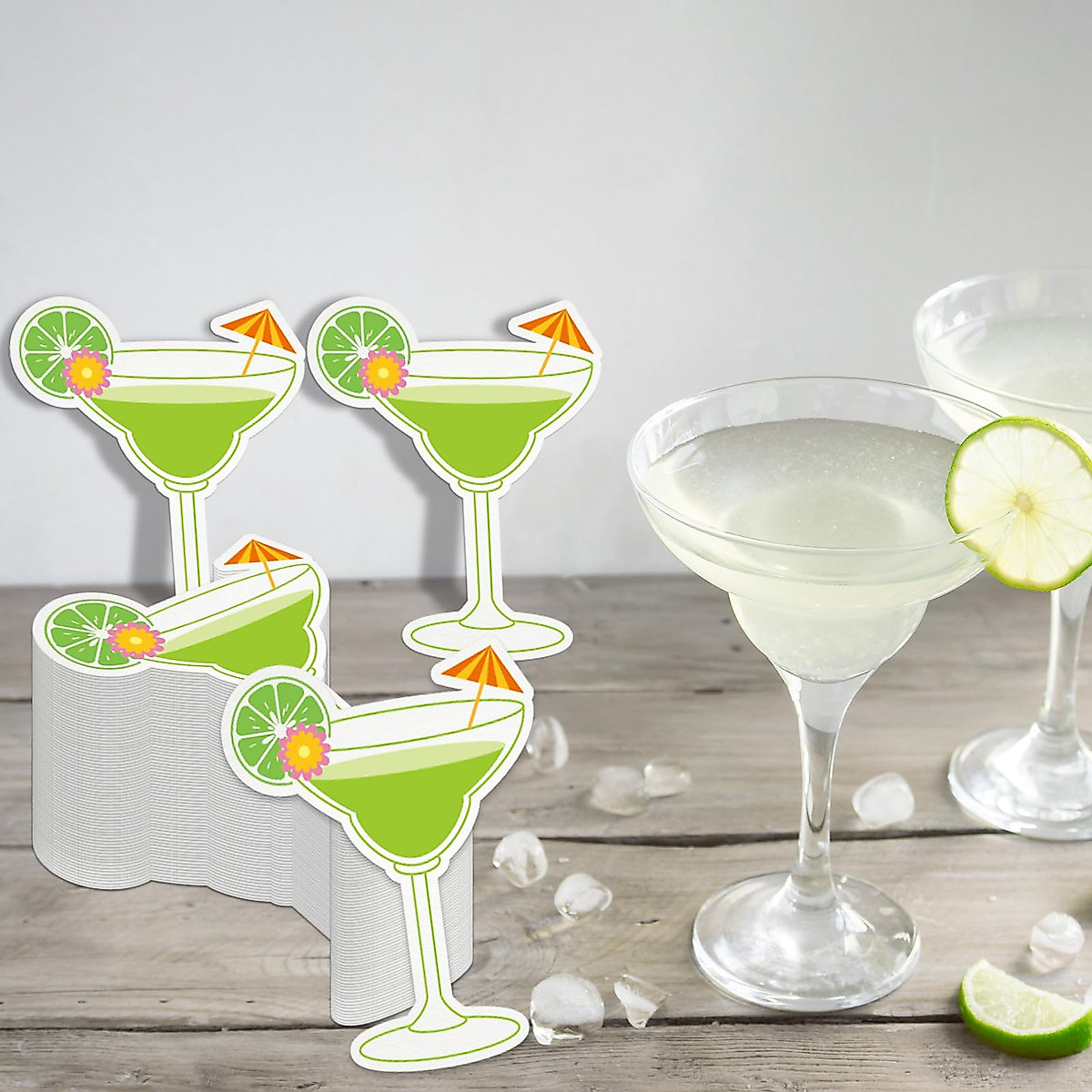 50 PCS Martini Margarita Napkins Bachelorette Fiesta Decorations Martini Margarita Bar Birthday Party Dessert Napkins for Mexican Fiesta Carnival Bachelorette Bridal & Baby Shower Party Supplies