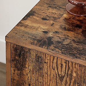 VASAGLE Retro TV Stand for Televisions up to 42 Inches, Mid-Century Modern Entertainment Center, 43.4”, Rustic Brown