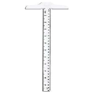 1 Piece T-Square Ruler T Square Ruler Plastic T-Ruler Double Side Measuring T-Ruler for Art Framing and Drafting(12 Inch/ 30 cm, Transparent)