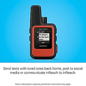 Garmin 010-02602-00 inReach Mini 2, Lightweight and Compact Satellite Communicator, Hiking Handheld, Orange