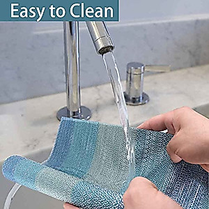 WaoDoing Placemats, Placemats for Dining Table, Heat Resistant Place Mats for Kitchen Table, PVC Table Mats, Easy to Clean, Set of 6