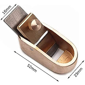 Jiayouy Violin Thumb Planer 16 mm Blade Width Brass Luthier Tool for DIY Violin Viola Violoncello Wooden Instrument Gold