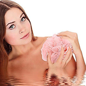 75g/pcs Bath Puffs, Large Body Exfoliating Loofah Shower Sponges for Men and Women Showering - Set of 4