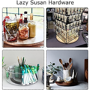 ZIQI 2 Pack 12 Inch Lazy Susan Plastic Rotating Turntable, Steel Ball Bearings Swivel Stand, ABS+PC Lazy Susan Hardware for Potted Plants, Rotating Display Stand, Stereo Speakers, 75 Lbs Capacity