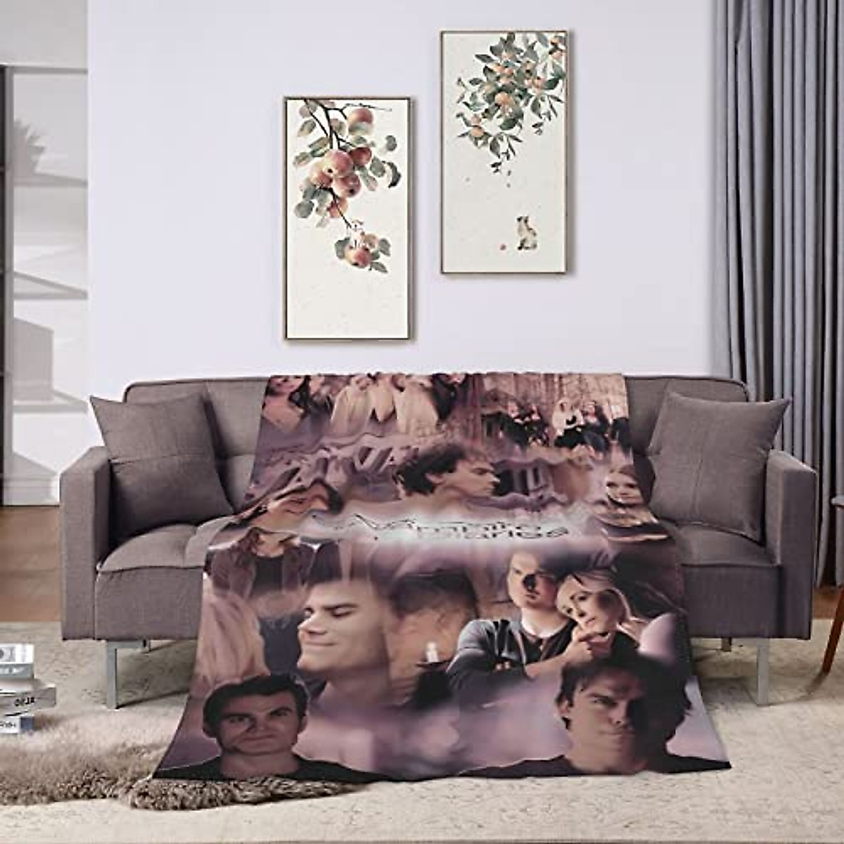 Christmas Flannel Fleece Blanket 50x40in Throw Blanket,Halloween Blanket, Ultra-Soft Lightweight Microfiber Plush Bed Blanket Queen Size for Bed, Sofa, Couch, Travel Blanket,50inchx40inch