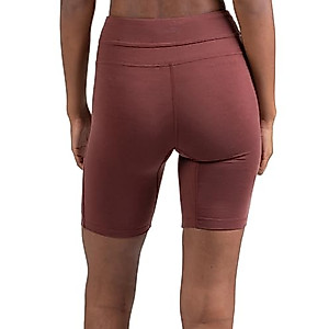 Woolly Clothing Co. Women's Merino Wool Bike Short - Mid Weight - Wicking Breathable Anti-Odor - Merlot Red - L