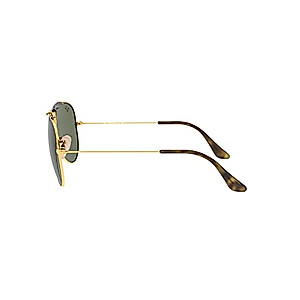 Ray-Ban RB3029 Outdoorsman II Aviator Sunglasses, Gold/G-15 Green, 62 mm
