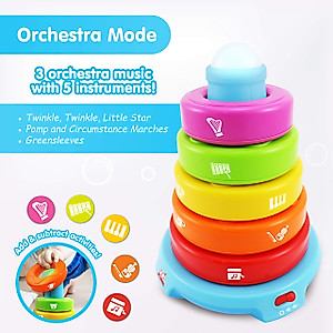 BEST LEARNING Stack & Learn - Developmental Educational Activity Stacking Toy for Infants Babies Toddlers for 6 or 9 Month Old Baby Toys and Up | First 1 Year Boy Girl Gifts for Birthday