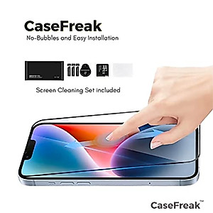 CASEFREAK 2-in-1 Clear Case i13 Mini with Magnetic Ring Mag-Safe Compatible Slim Protective Case + Screen Protector Anti-Fingerprint for iPhone 13 Mini (5.4")