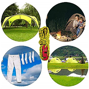 BPNHNA 4pcs 3mm Reflective Guyline with Tent Tensioner Cord Adjuster for Camping Hiking Shelter Shade Canopy Outdoor Activity