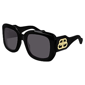 Balenciaga Extreme Logo BB0069S Sunglasses 001 Black 53mm