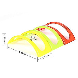 Ximimark 12 pcs Colorful Taco Holder Stand For Soft & Hard Shell Taco Microwave Safe