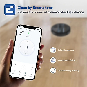 Coredy R750 Pro Robot Vacuum and Mop Combo, 2700Pa Max Suction, Ultrasonic Detection Boost & Avoidance, Compatible with Self Empty Station, Smart AI Dynamic Navigation Robotic Vacuums for Carpet