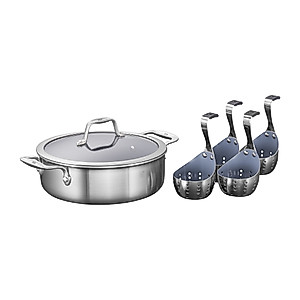 ZWILLING Spirit Ceramic Nonstick Egg Poacher Set, 6-pc, Stainless Steel