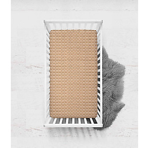 Bacati - 2 Pack Tribal/Aztec/Triangles Silky Soft Breathable 100% Cotton Muslin Baby Crib Fitted Sheets - Fits Standard 28 x 52 x 5 Crib & Toddler Mattresses (Orange Triangles)