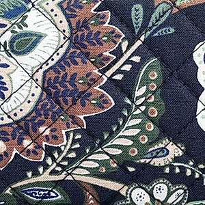 Vera Bradley Women's Women's Cotton Coin Purse, Java Navy Camo - Recycled Cotton, One Size