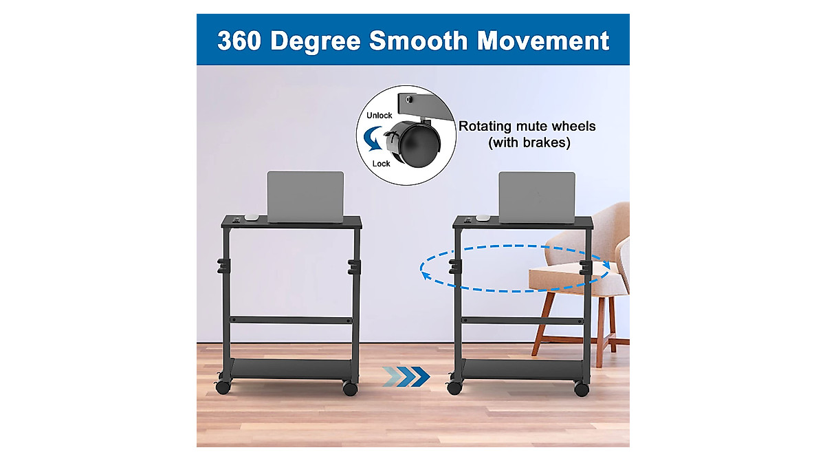 AQQEF Computer Tower Stand Stepless Height Adjustable Computer Tower ...