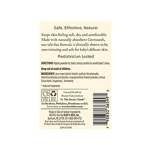 Burt's Bees Baby 100% Natural Dusting Powder, Talc-Free Baby Powder - 4.5 Ounce Bottle (Pack of 3)