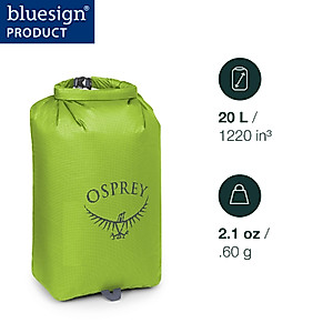 Osprey 20L Waterproof Dry Sack with Window, Black