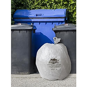 Mint-X Rodent Repellent Trash Bags, 1.3 Mil, Flat Seal, 46" Height x 40" Length, Clear (Pack of 100),MX4046XHC