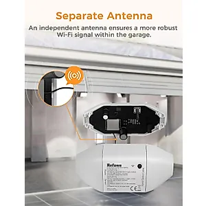 Smart Wi-Fi Garage Door Opener, Compatible with Apple HomeKit, Siri, Alexa & Google Assistant, Carplay, App Remote Control, Only Support 2.4GHz Networks