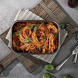 CUITISAN SIGNATURE RECTANGLE AIRTIGHT CONTAINER NO. 5 23.0oz, STAINLESS STEEL FOOD CONTAINER, WATERPROOF, MICROWAVE and DISHWASHER AVAILABLE