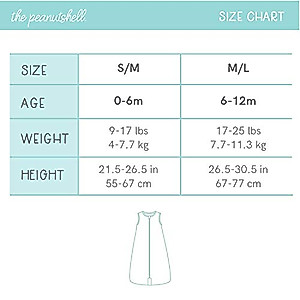 The Peanutshell Wearable Blanket Sleep Sack for Baby Girls, Pink Moon & Celestial, Sizes up to 12 Months (Small/Medium)