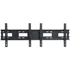 Displays2go, Wall TV Bracket with Dual Mount, Steel Construction – Black Finish (MNBD2642S2)