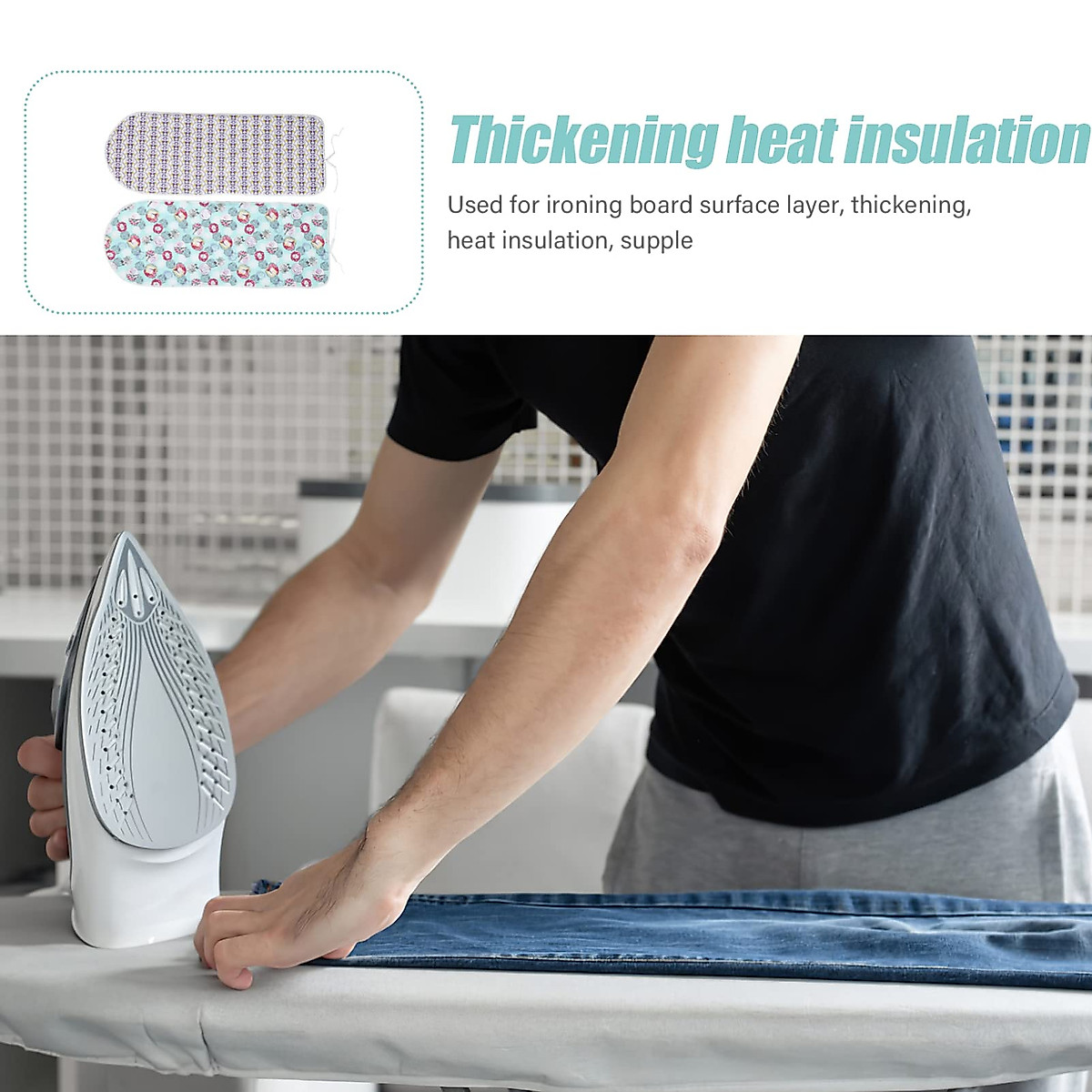 Zerodeko 2pcs Ironing Board Cover Household Products Thicken Canvas